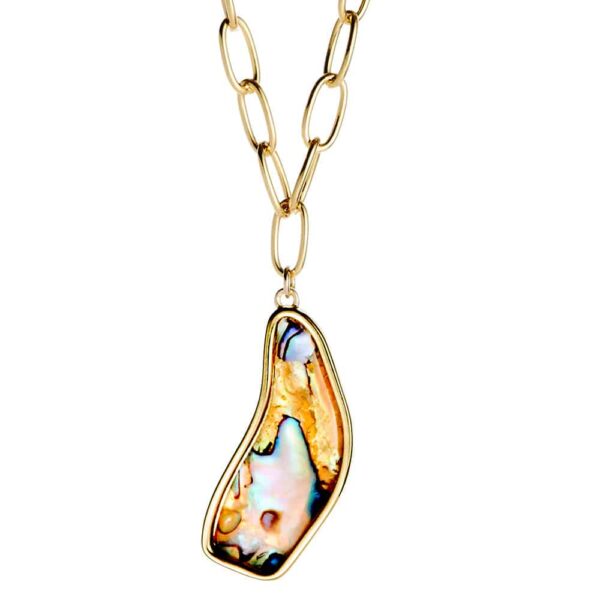 Isle of Wight Pearl - Paua Organic Chain Pendant Necklace